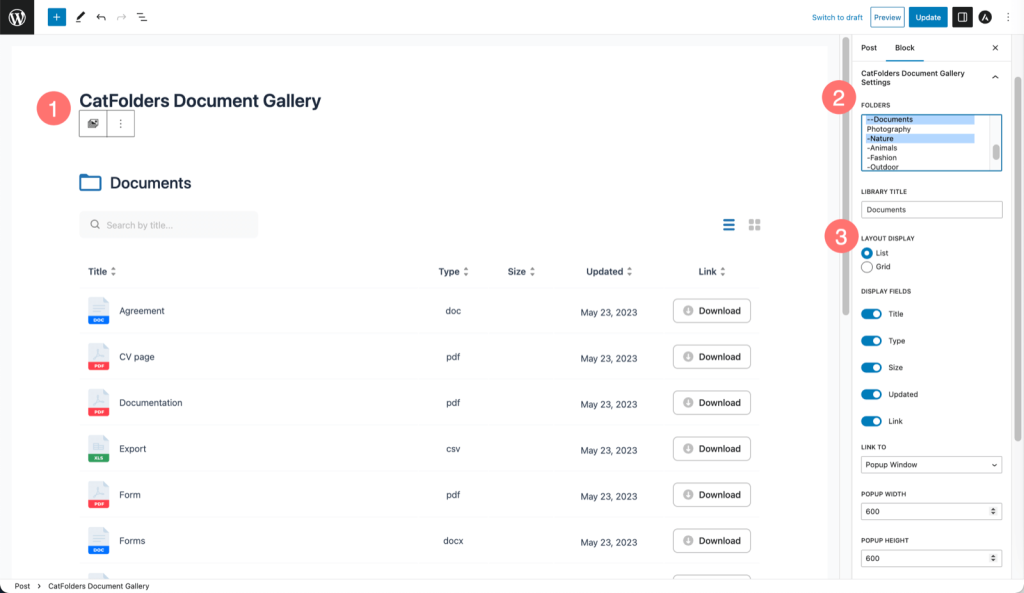 Document Gallery - CatFolders