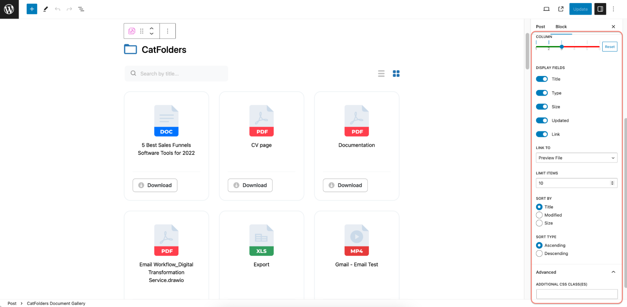 How to Create a Simple File List in WordPress (With CatFolders Document Gallery Free)