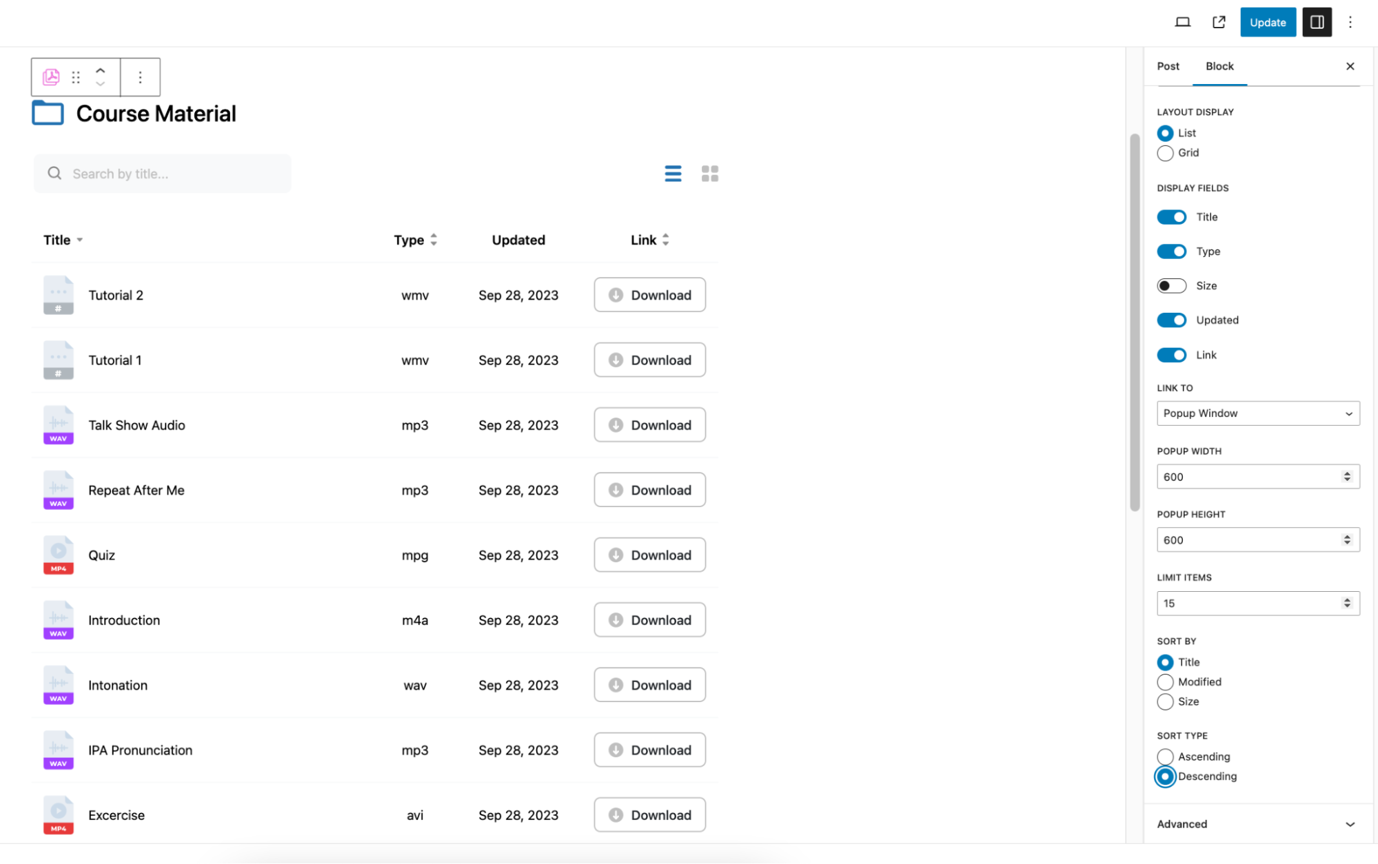 How to Create a Simple File List in WordPress (With CatFolders Document Gallery Free)