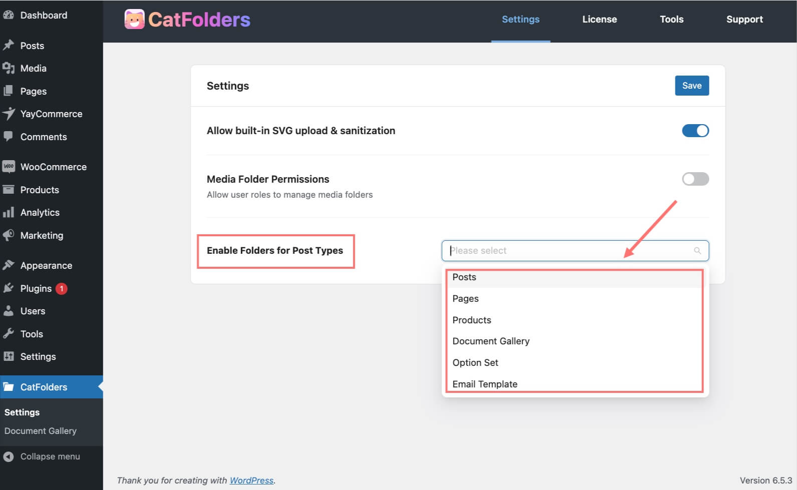 Pages, posts & CPTs - CatFolders