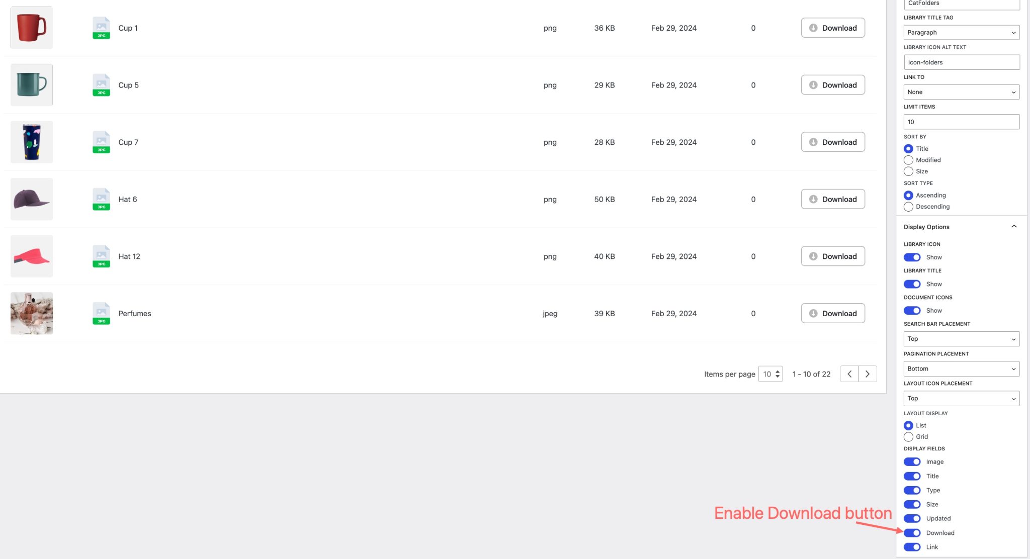Click tracking - CatFolders